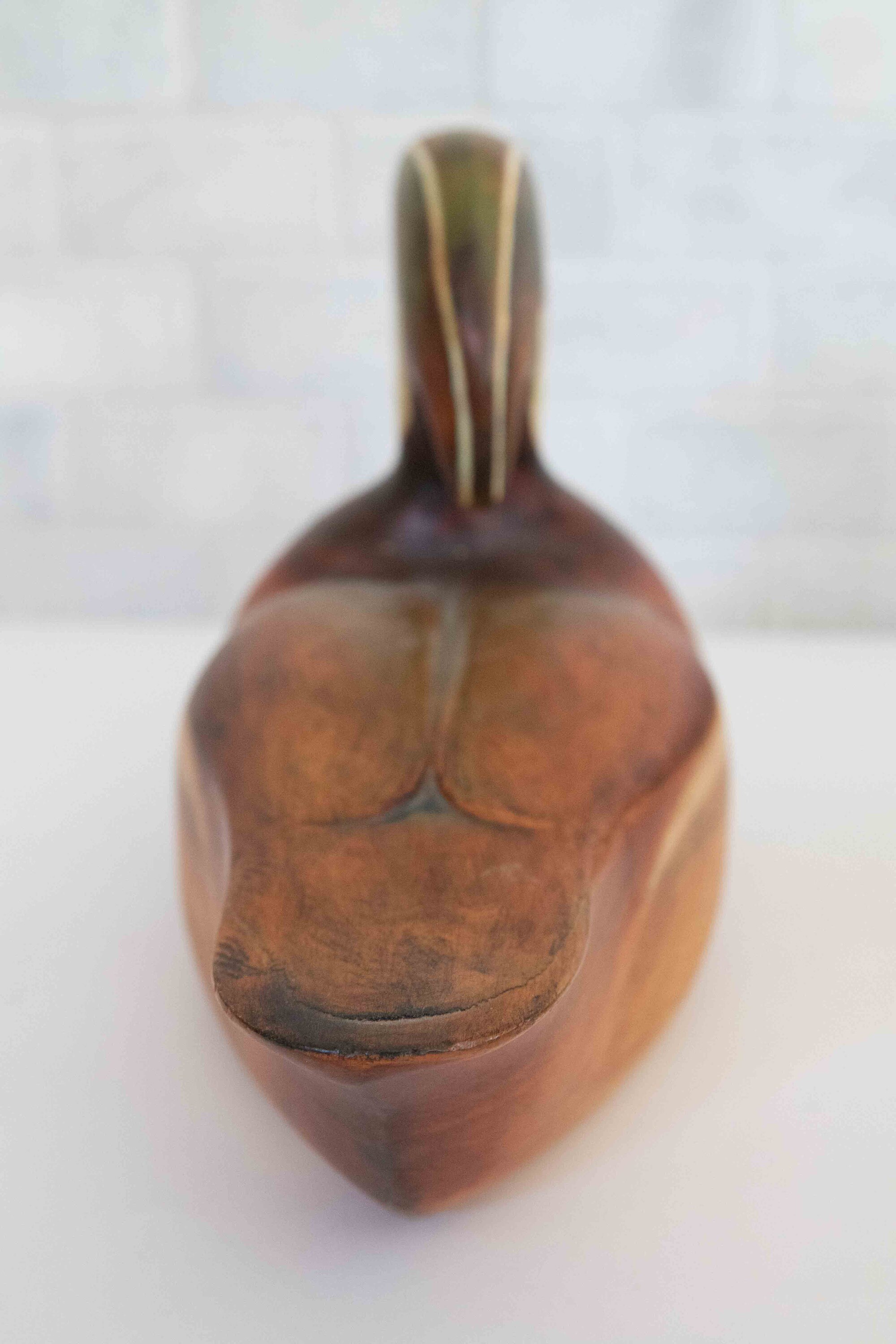 Hand Carved Wooden Duck/decoy Full Size Duck Signed J.polk 1984 - Etsy