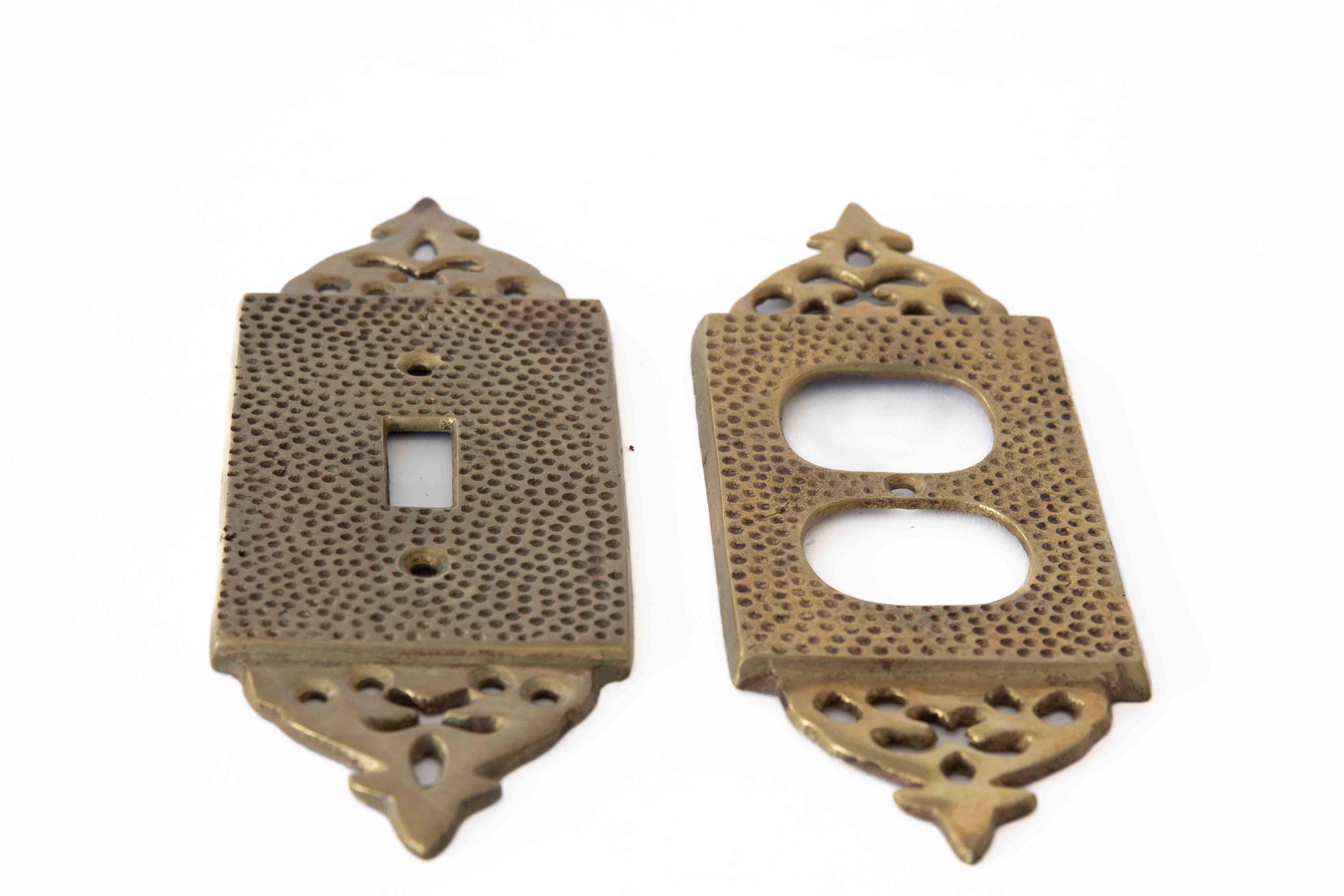 1 Ea.vintage Mid Century Regency Solid Brass Light Switch Plates and ...