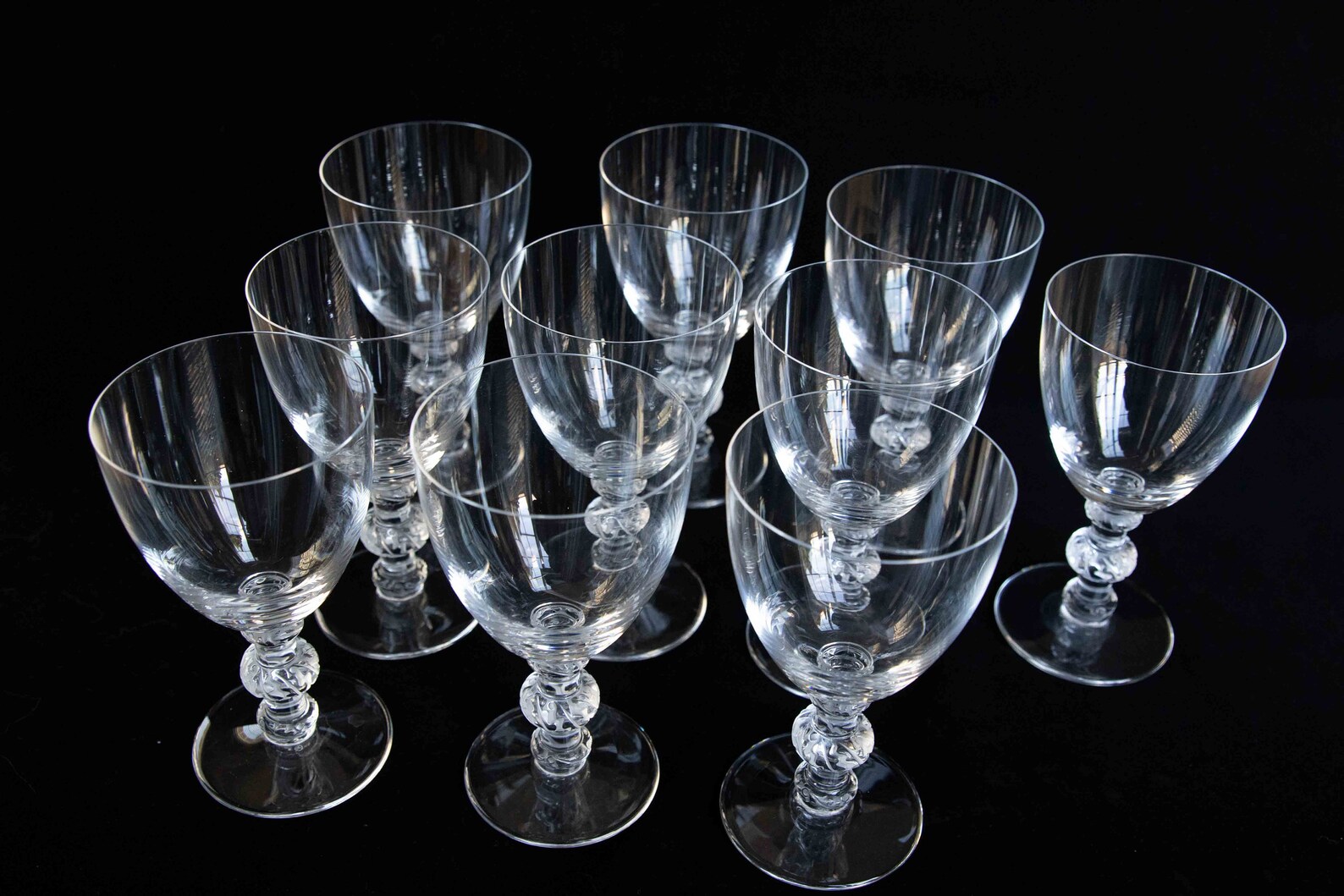 Signed Lalique Saint Hubert French Crystal Wine Glass Elegant Luxury ...