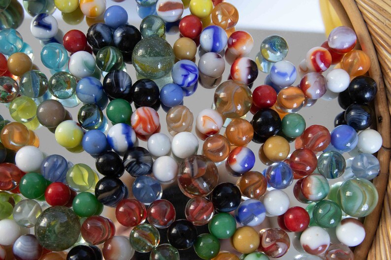 398 Vintage Glass Marbles Different Sizes - Etsy