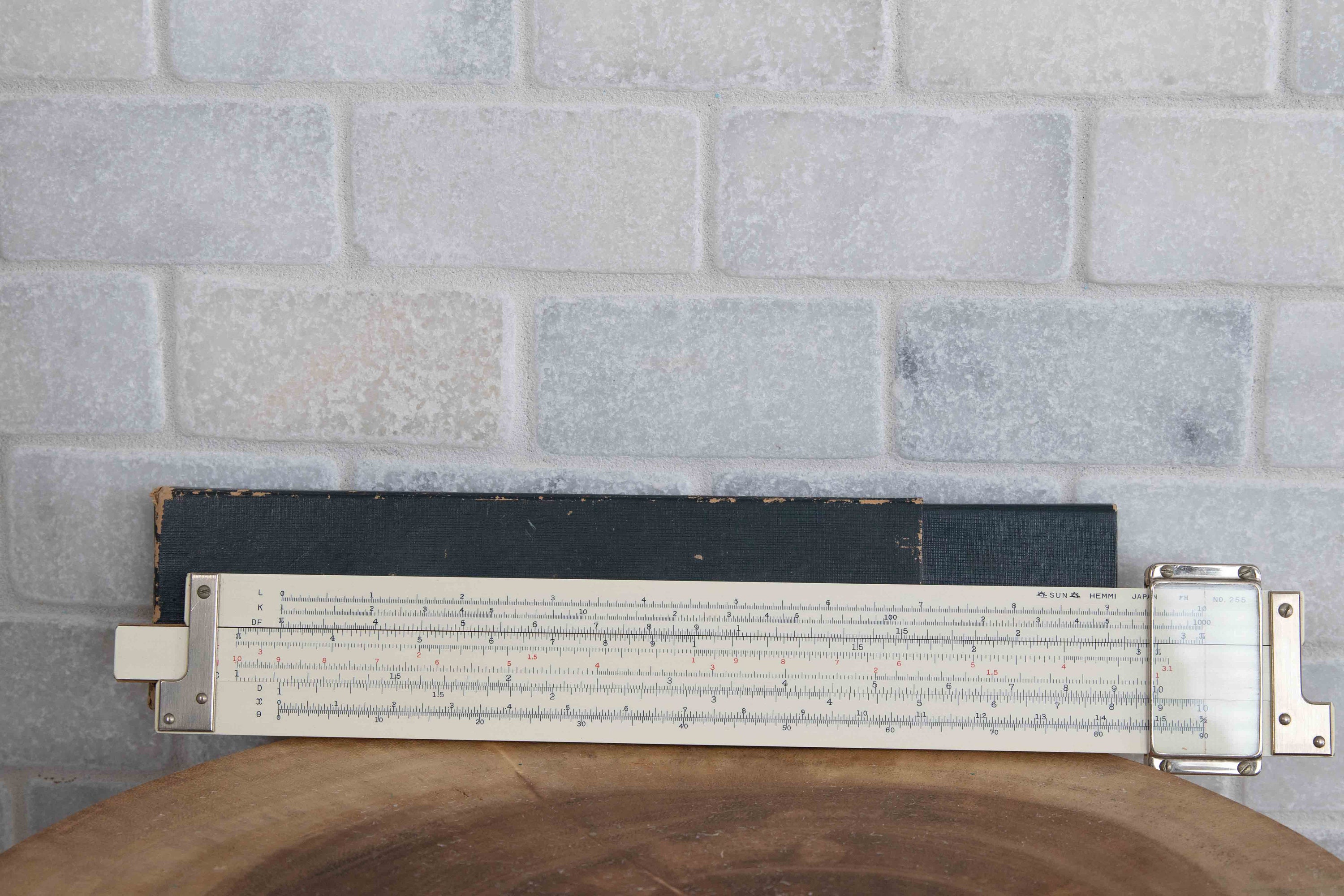 Vintage Sun Hemmi Bamboo Slide Rule 255 Electrical Engineering in ...