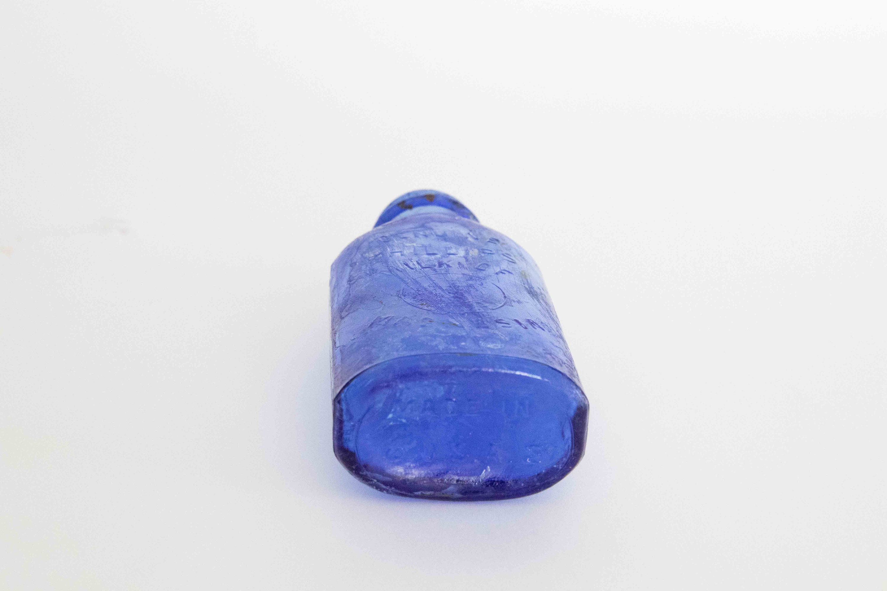 1940's Milk of Magnesia Blue Cobalt Bottle - Etsy