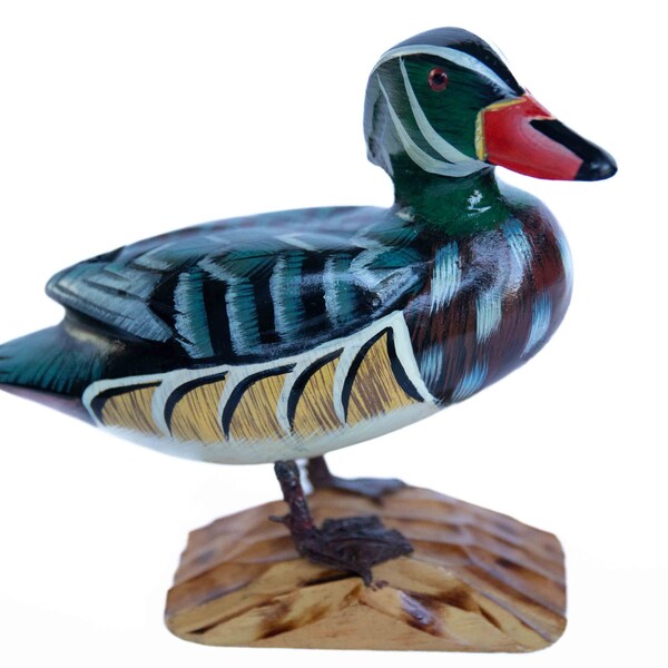 Carved Wood Duck - Etsy
