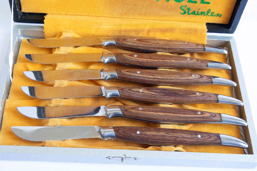 Mid-century Hull Steak Knives Handles Are a Beautiful Wood and ...