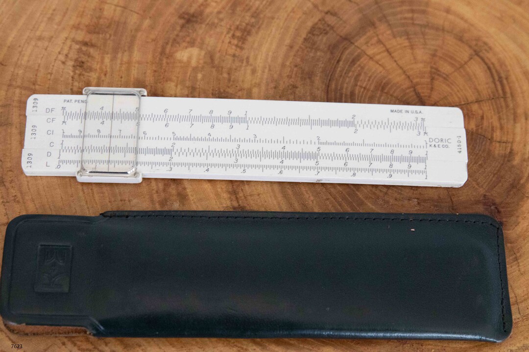 Keuffel and Esser 4150-1 Slide Ruler With Original Black Leather Case 6 ...