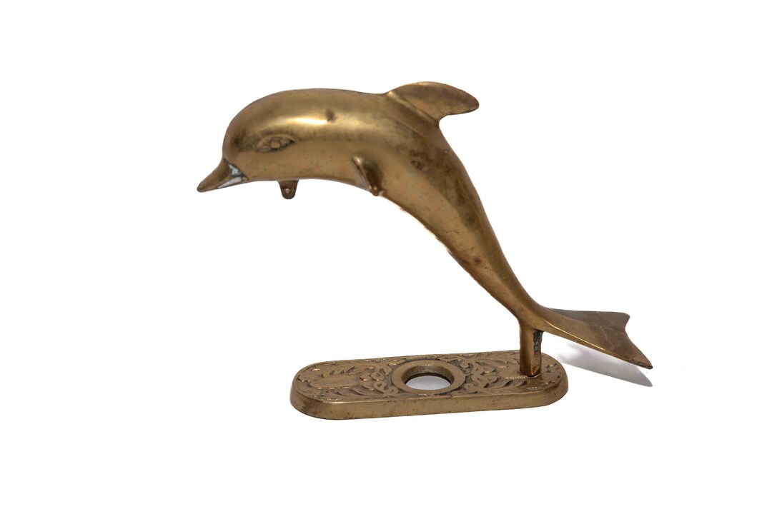 Solid Brass Vintage Dophin Wall or Door Mount, Dolphin Hook, Hang ...