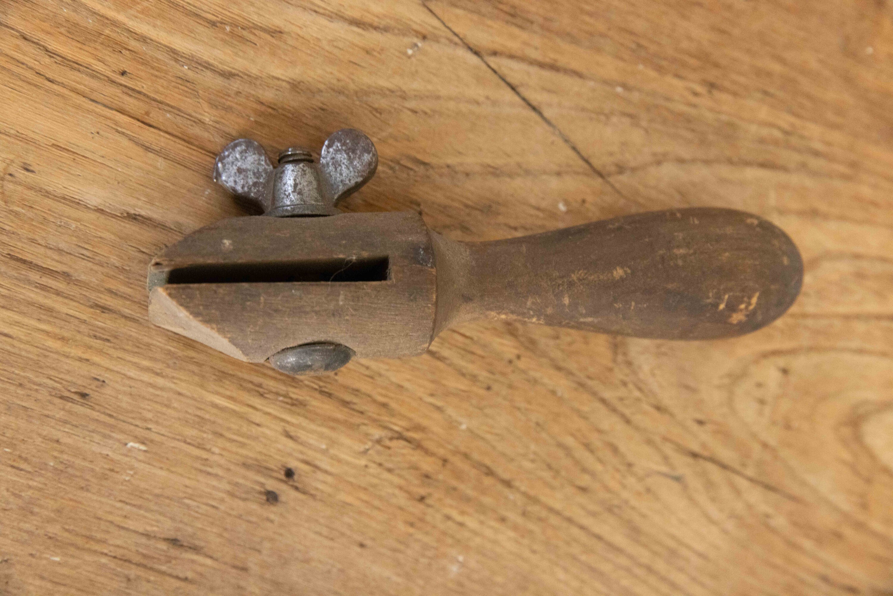 Antique Primitive Wood Handled Tool With Patina Covered Screw. - Etsy