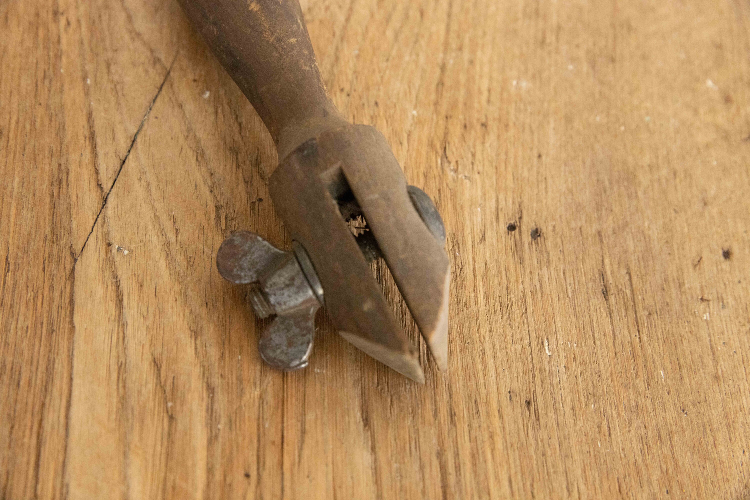 Antique Primitive Wood Handled Tool With Patina Covered Screw. - Etsy