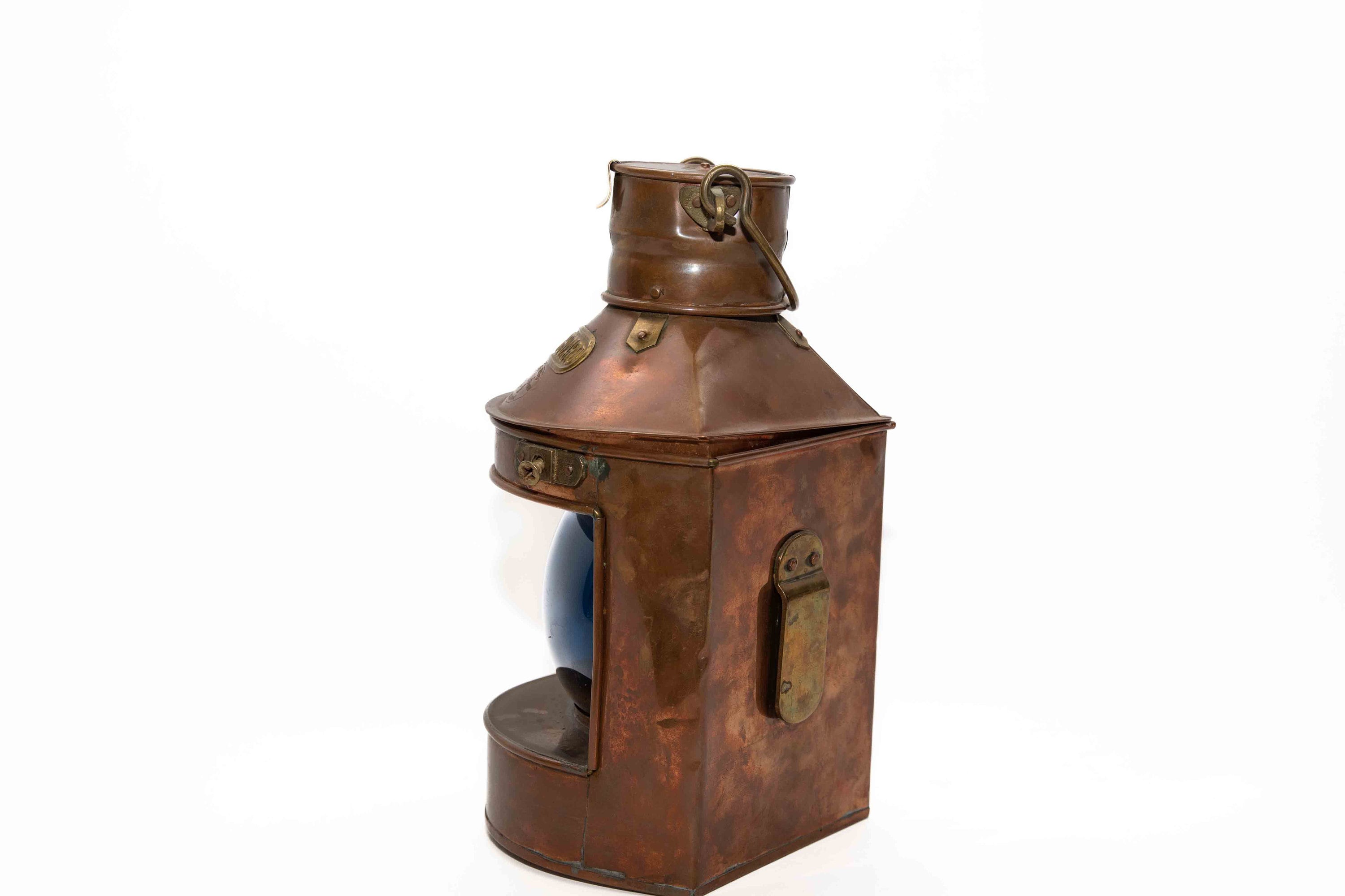 Tung Woo Copper Nautical Ship Lantern From the Early 1900's starboard ...