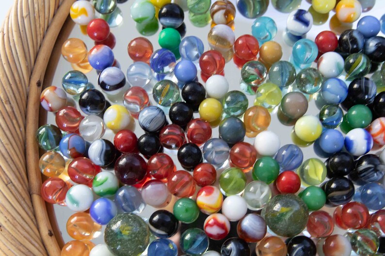 398 Vintage Glass Marbles Different Sizes - Etsy