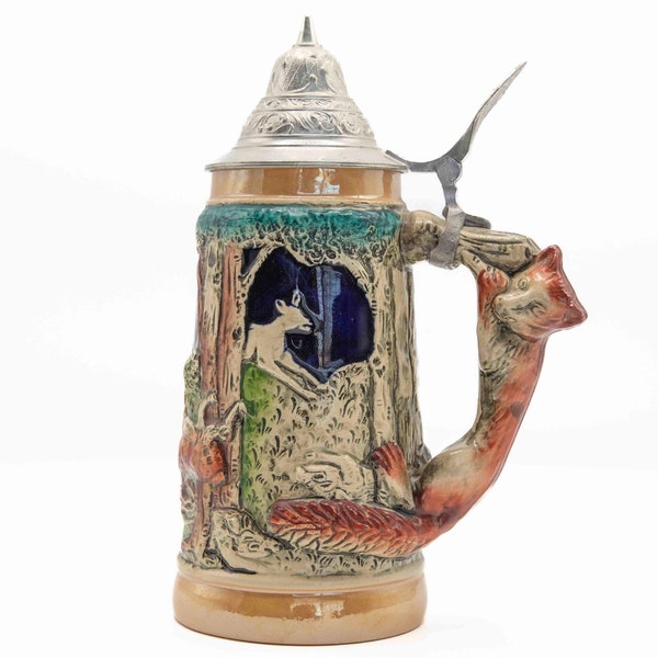 German Stein With Fox Handle - Etsy