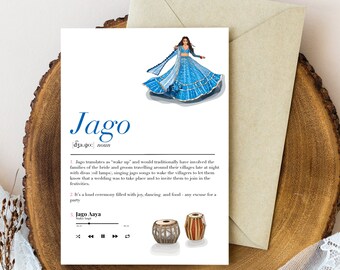 Jago Cards Anand Karaj Jago Sangeet Indian Wedding | Etsy