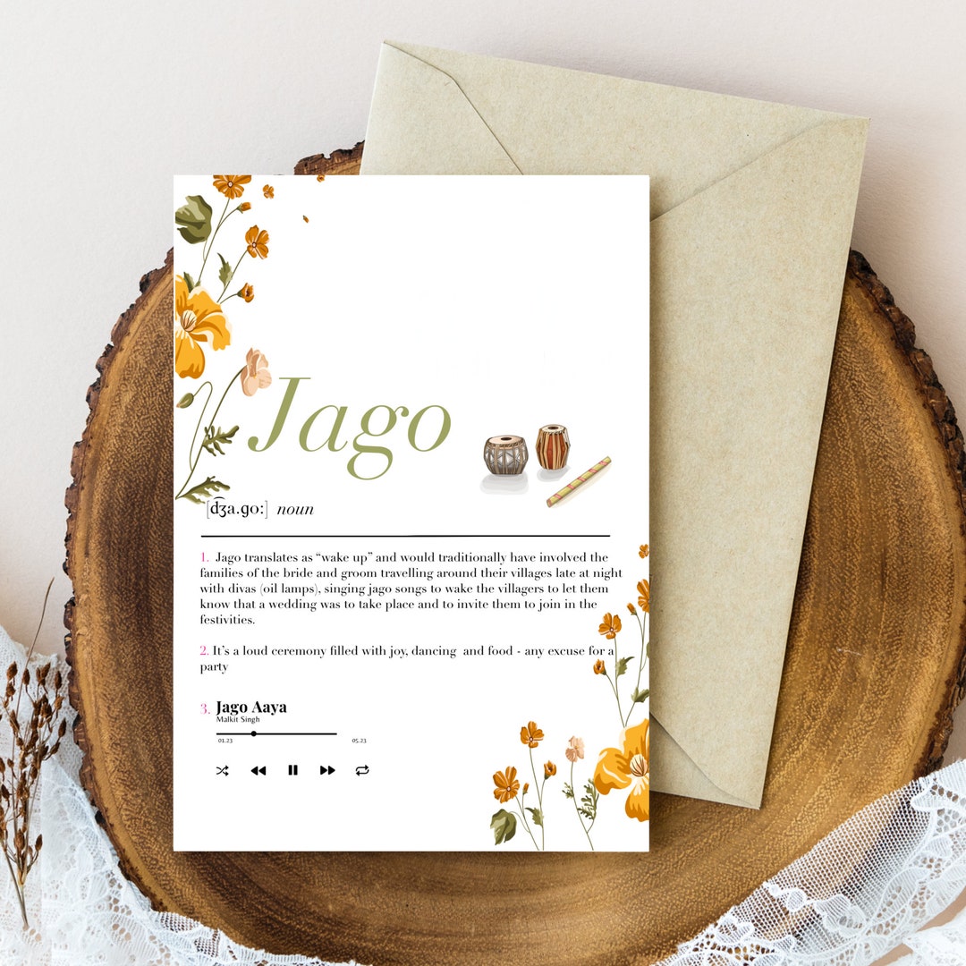 Jago Cards Anand Karaj Jago Sangeet Indian Wedding - Etsy UK