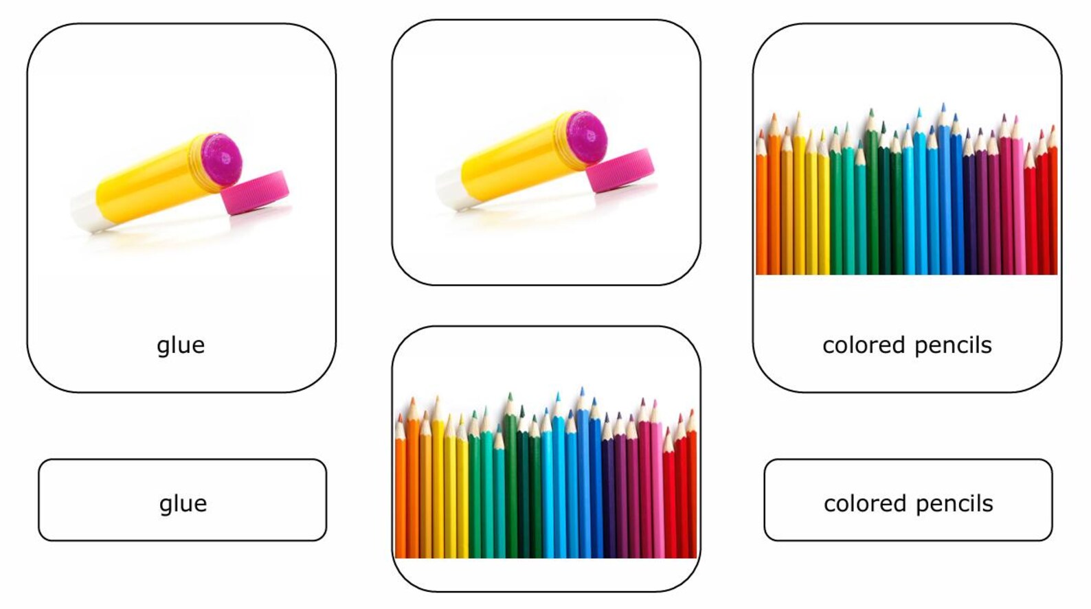 Art Supplies Montessori 3-part Language Cards - Etsy