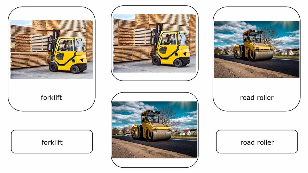 Construction Vehicles 3-part Montessori Language Cards PDF - Etsy