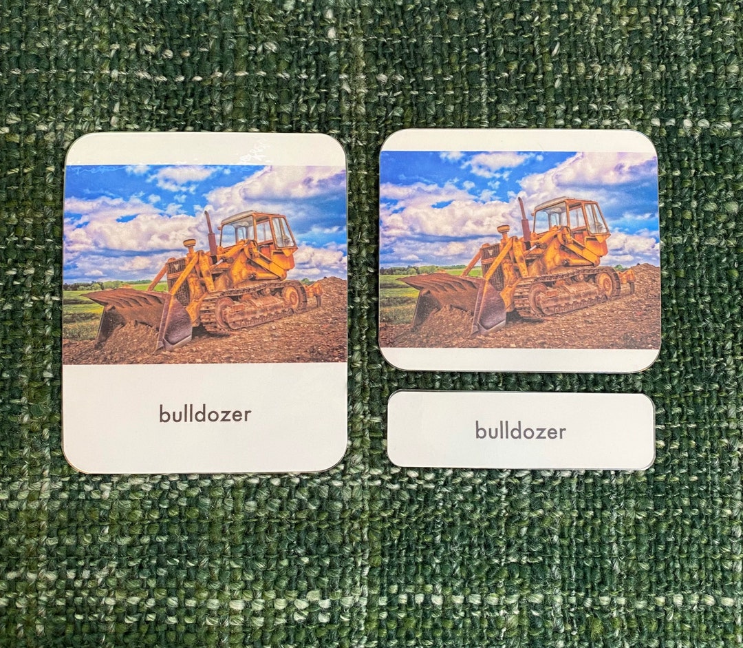 Construction Vehicles 3-part Montessori Language Cards PDF - Etsy