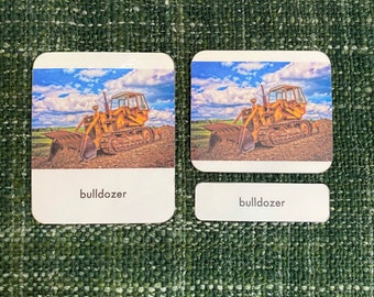 Construction Montessori 3 Part Cards - Etsy