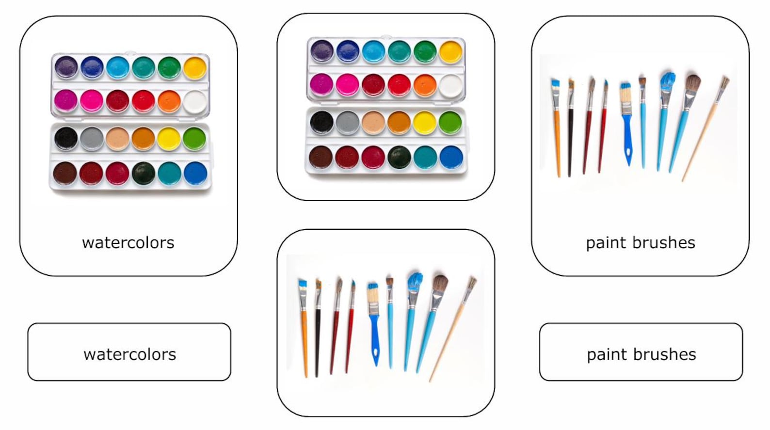 Art Supplies Montessori 3-part Language Cards - Etsy