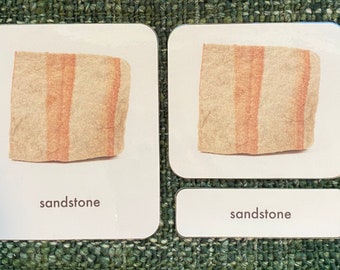 Types of Rocks Montessori 3-PART Cards | Types of Rocks Flashcards ...