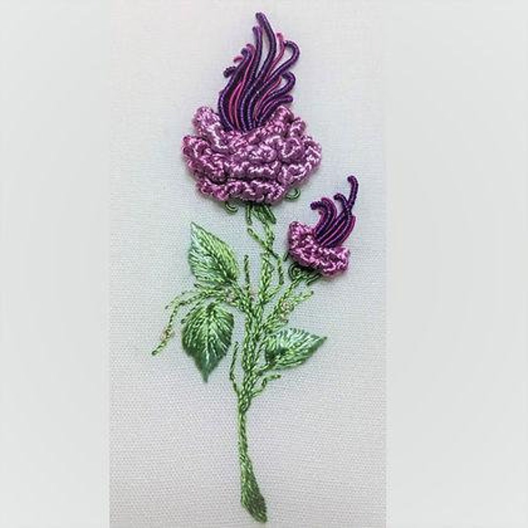 Edmar Brazilian Embroidery Kit California Rosebud in Antique Rose1403ed ...