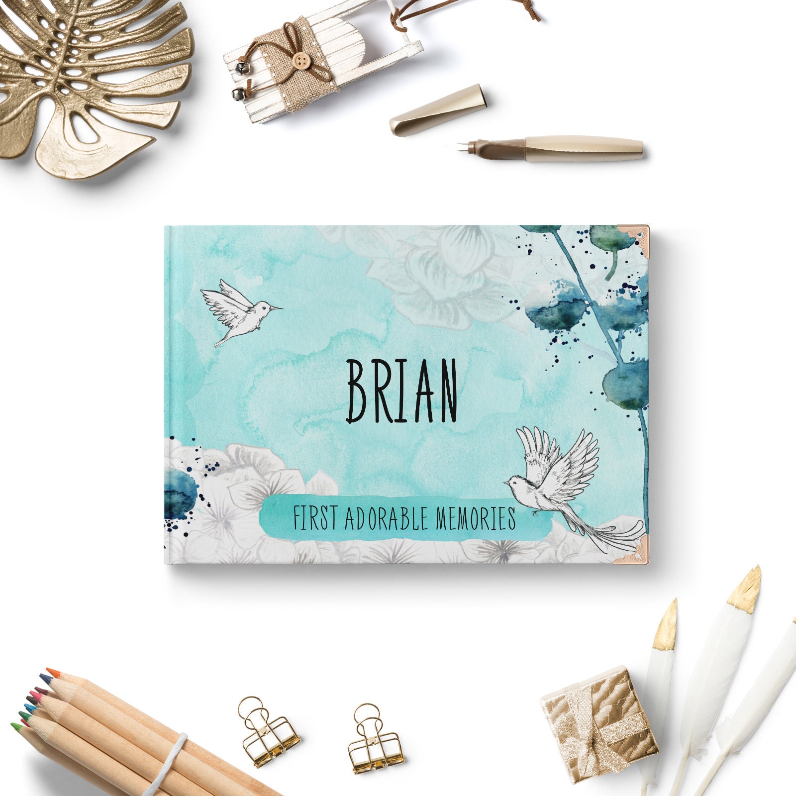 PERSONALIZED Baby's Book of First Milestones - Etsy