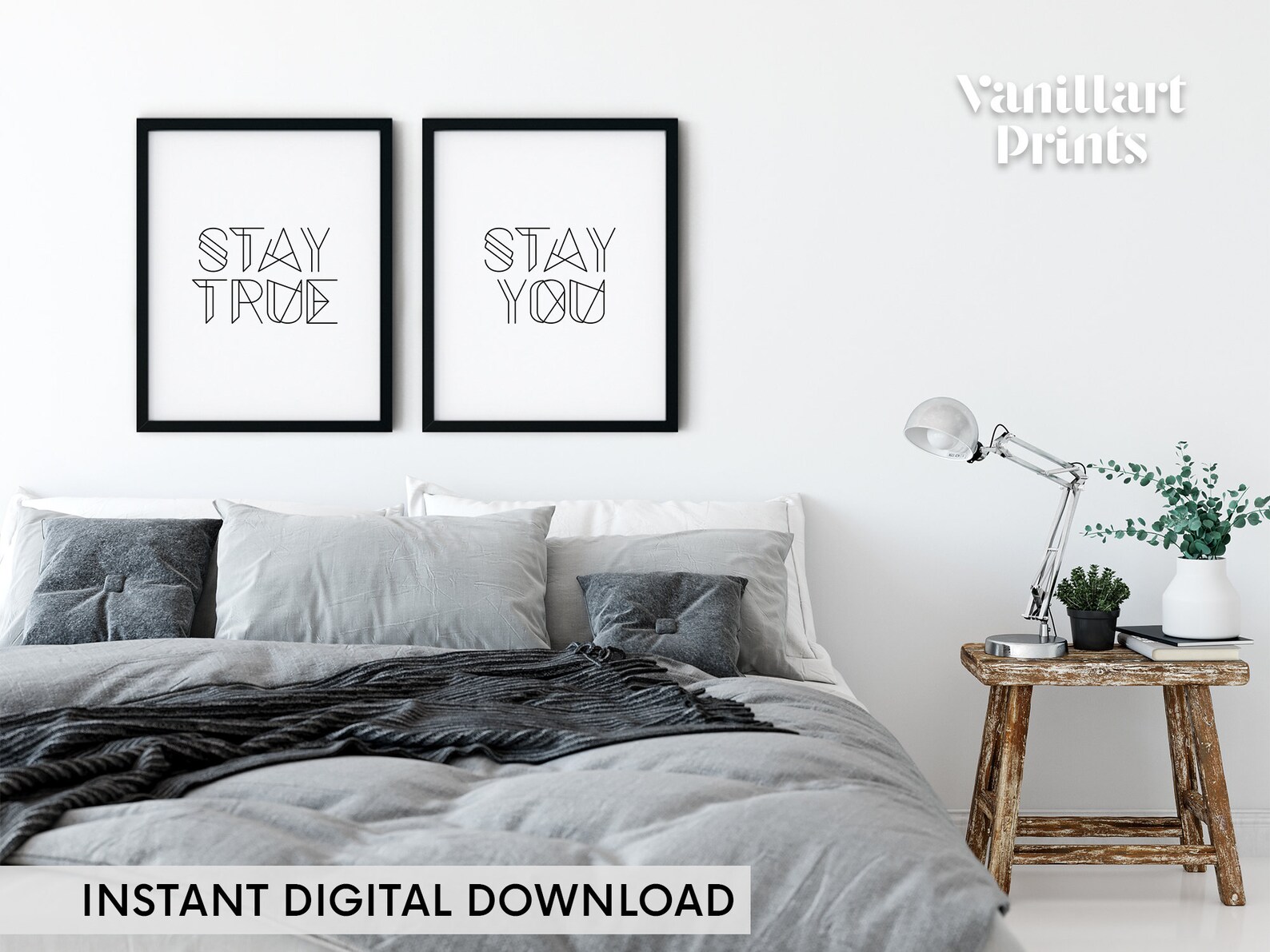 Stay True Stay You Printable Quote Print Wall Art Set of 2 | Etsy