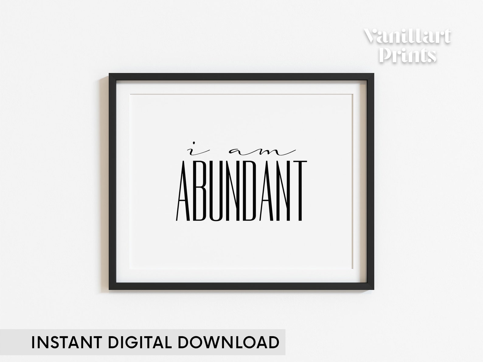I Am Abundant Printable Positive Affirmation Poster Law of | Etsy