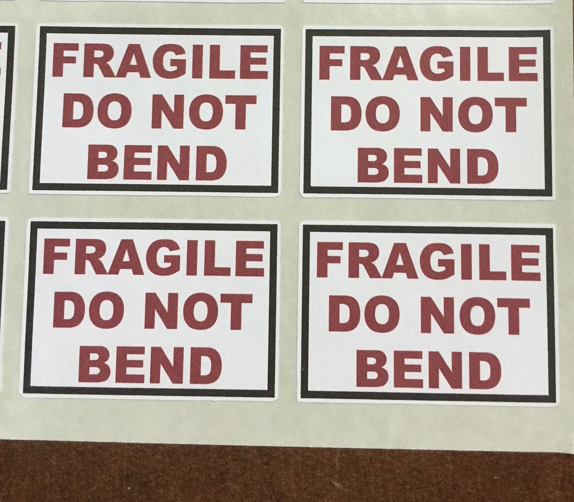 Fragile Labels, Stickers 16 per Sheet 1 3/4 Inch by 2.5 Inch - Etsy