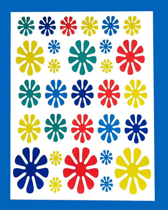 Flower Stickers Labels | Etsy