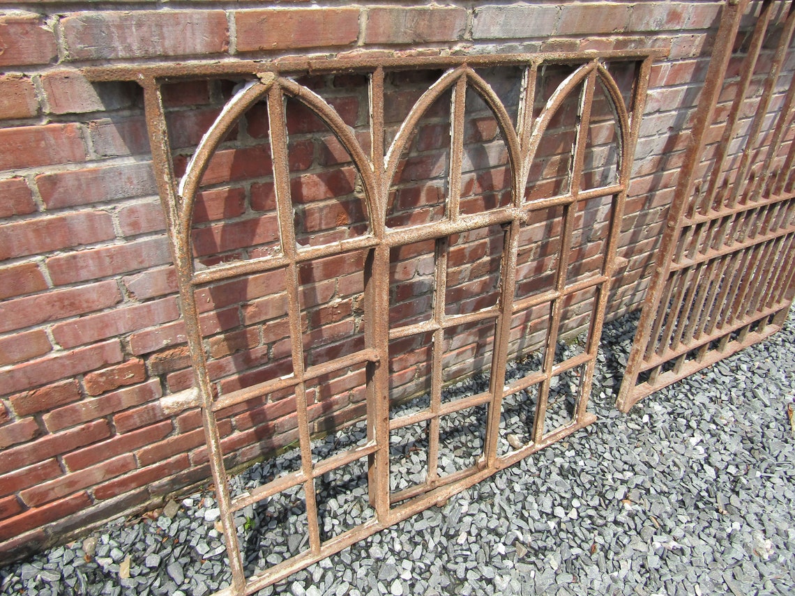 English Cast Iron Gothic Prison Cell Windows 1800s Garden Art - Etsy