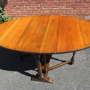 1930s English Oak Drop Leaf Table - Etsy