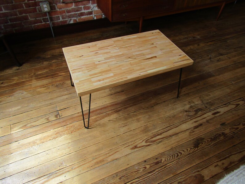 Reclaimed Basket Ball Court Coffee Table Hairpin Legsfree SHIPPING JUNE ...