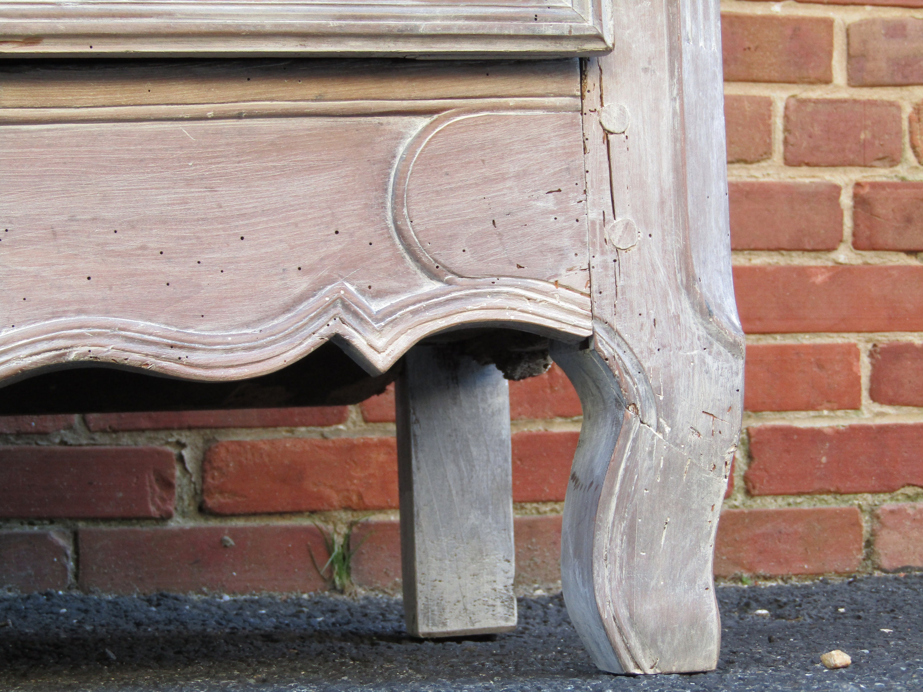 18th Century French Limed Cherry Armoire Shelves Rail Both - Etsy