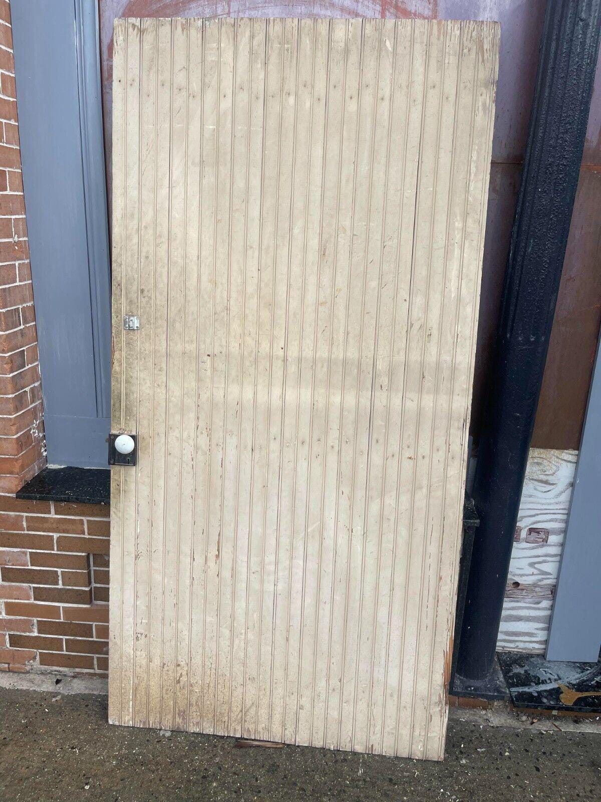 Antique 1900s Yellow Pine Beadboard Door - Etsy