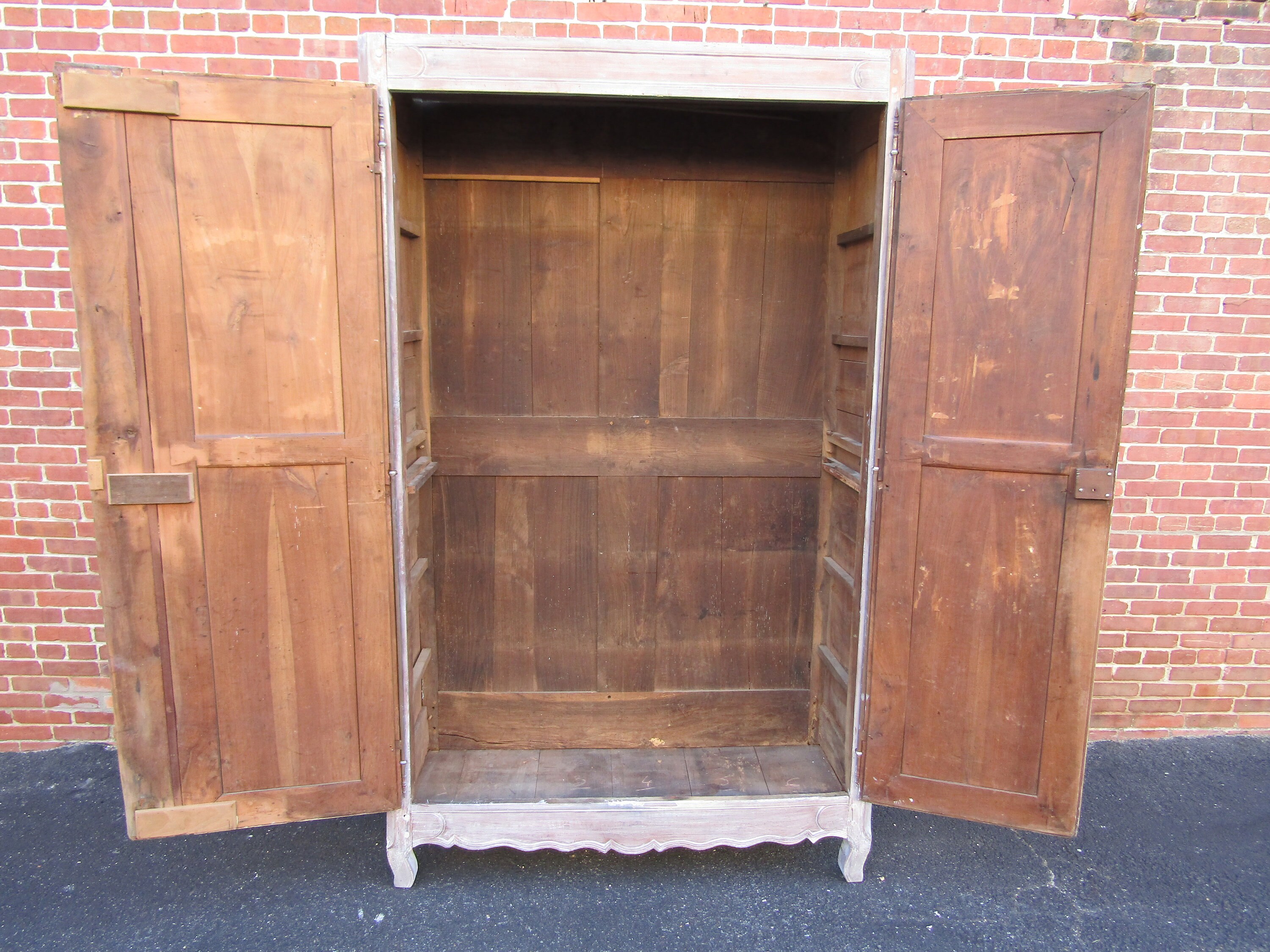 18th Century French Limed Cherry Armoire Shelves Rail Both - Etsy