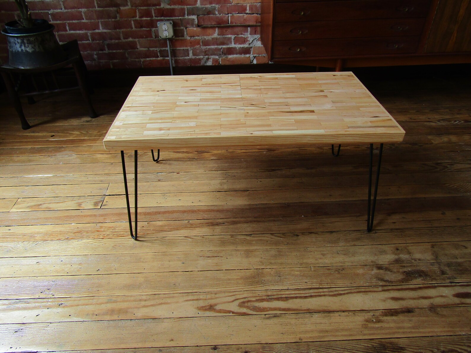 Reclaimed Basket Ball Court Coffee Table Hairpin Legsfree SHIPPING JUNE ...