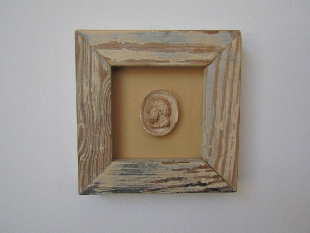 Framed Intaglios in Reclaimed Wood Antique Frame. - Etsy