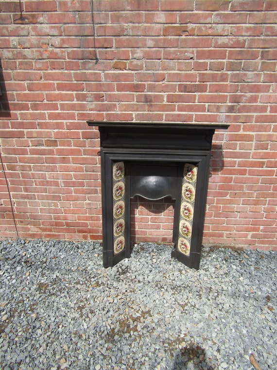 Antique English Victorian Cast Iron Tiled Combination | Etsy