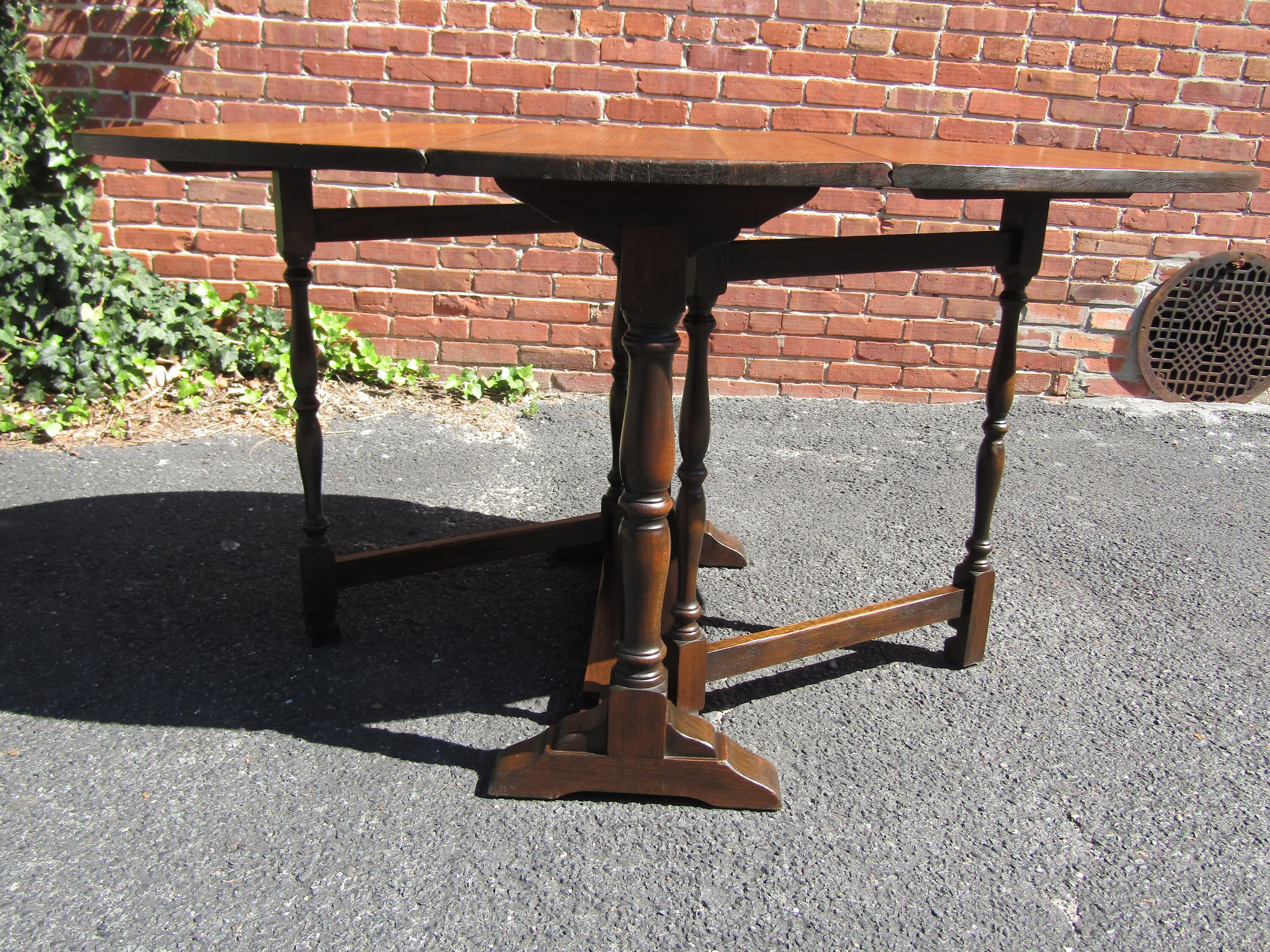 1930s English Oak Drop Leaf Table - Etsy