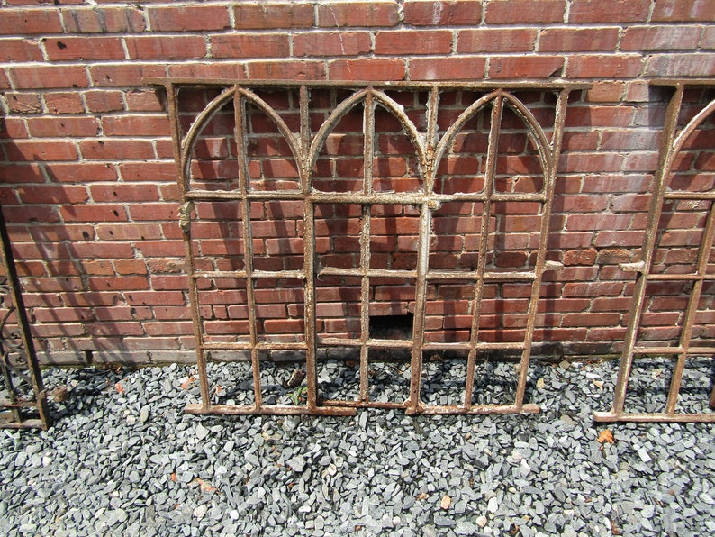 English Cast Iron Gothic Prison Cell Windows 1800s Garden Art Mirror - Etsy
