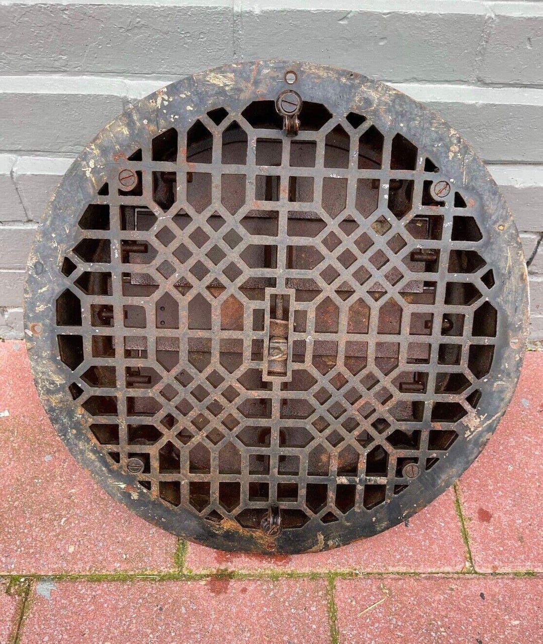 Antique Cast Iron Grate Vent Cover / Cold Air Return 18 Diameter - Etsy