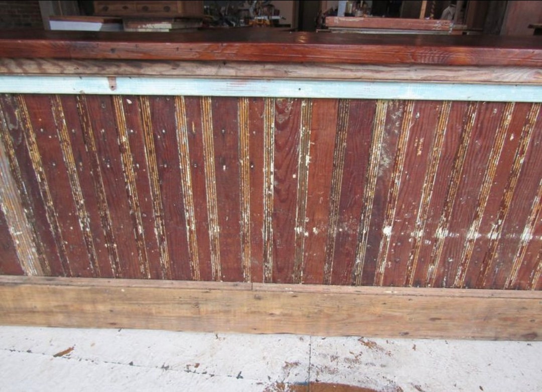 Large Victorian Shop Store Counter Made From Yellow Pine 1900s - Etsy