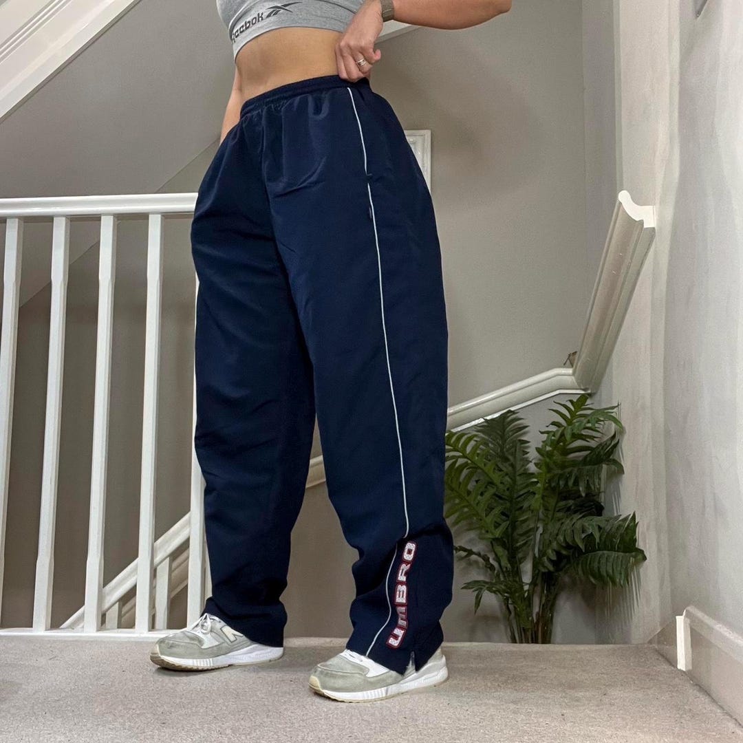 00s Umbro Baggy Oversized Spell Out Logo Track-pants Tracksuit Bottom ...