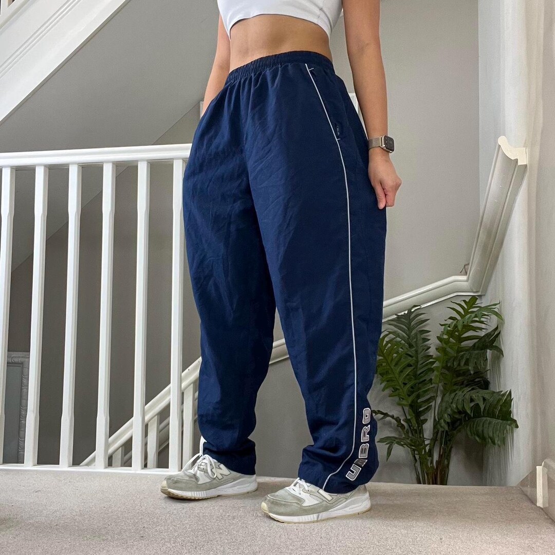 00s Umbro Baggy Oversized Fit Classic Track-pants Tracksuit Bottom Size ...