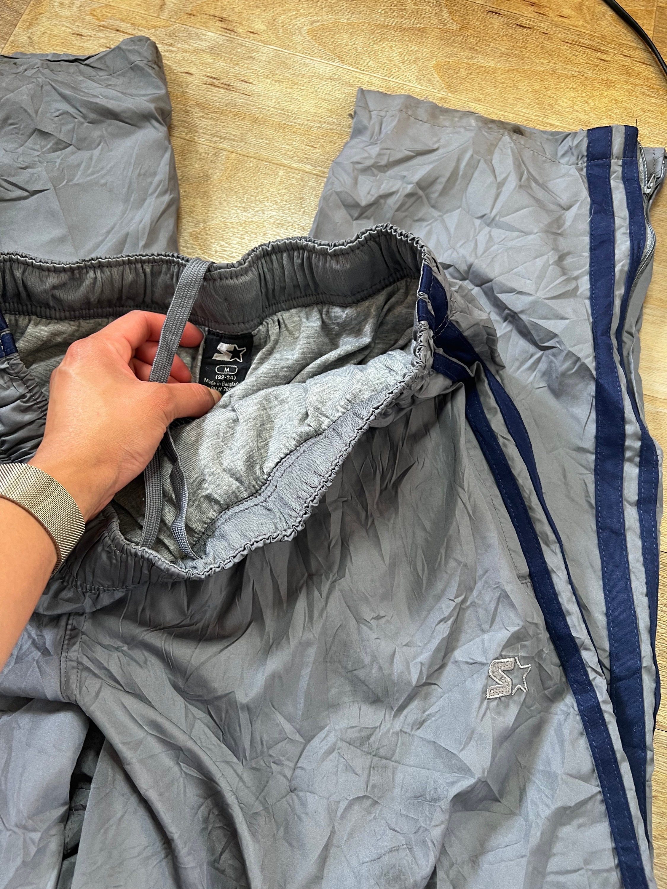 Vintage Starter Baggy Fit Straight Leg Windbreaker Track Pants - Etsy