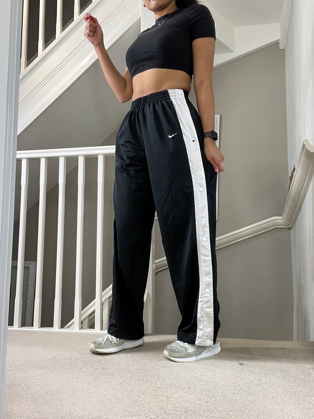 Vintage Nike Side Popper Straight Leg Relax Fit Trouser Track - Etsy
