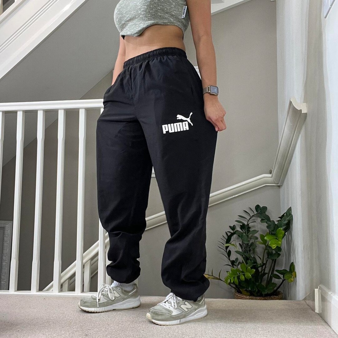 Y2K 00s Puma Baggy Fit Cuff Leg Shell Trackies Track Pants Lightweight ...