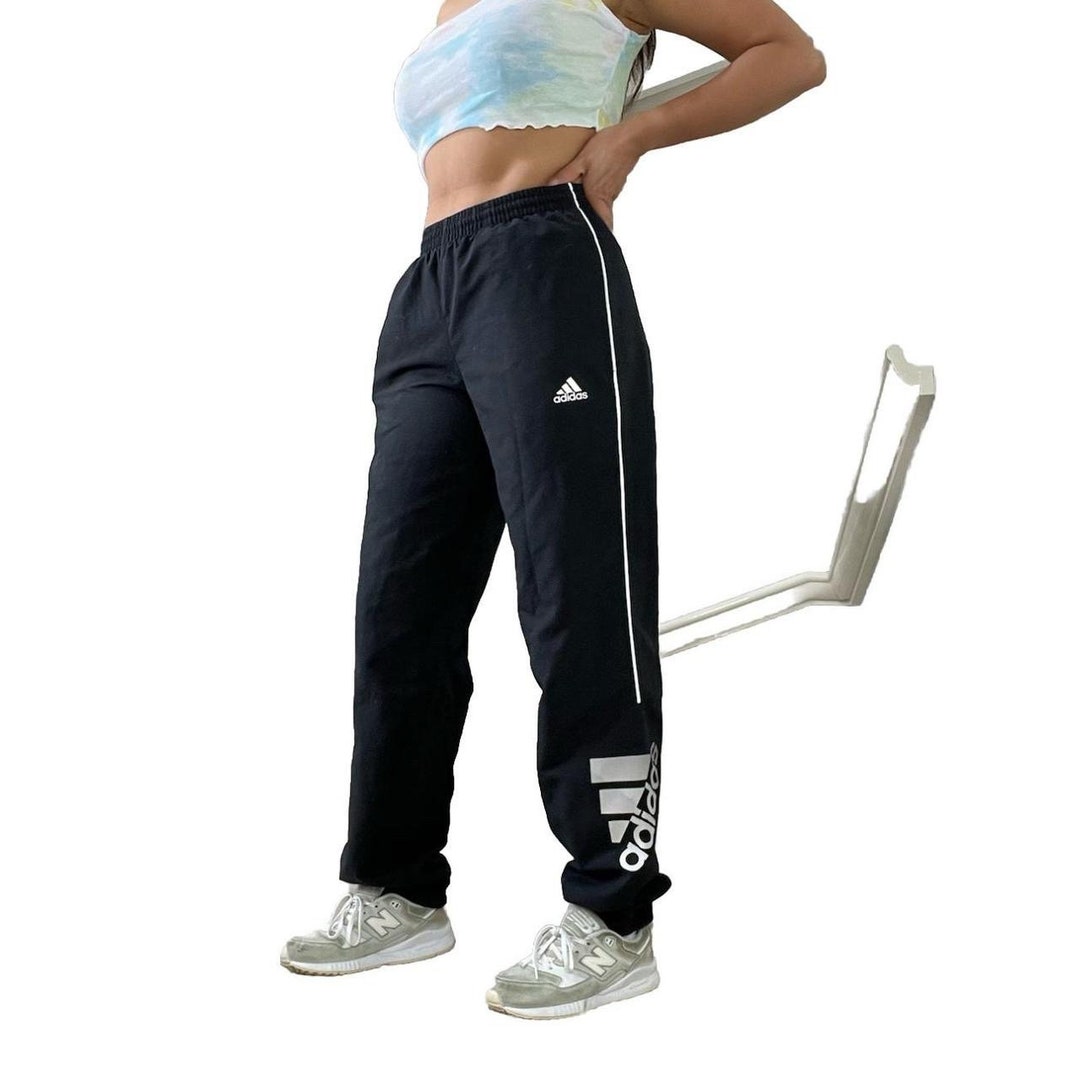 Adidas Cuffed Leg Mesh Lined Tracksuit Bottom Size S Unisex Rare ...