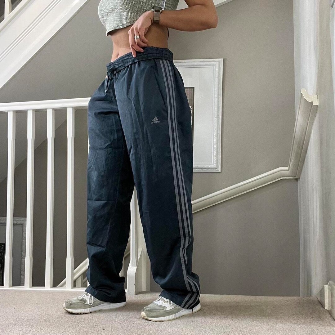 Adidas Oversized Fit Mesh Lined Tracksuit Bottom Size L Unisex - Etsy