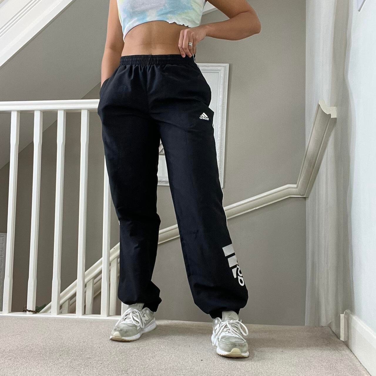 Adidas Cuffed Leg Mesh Lined Tracksuit Bottom Size S Unisex Rare ...